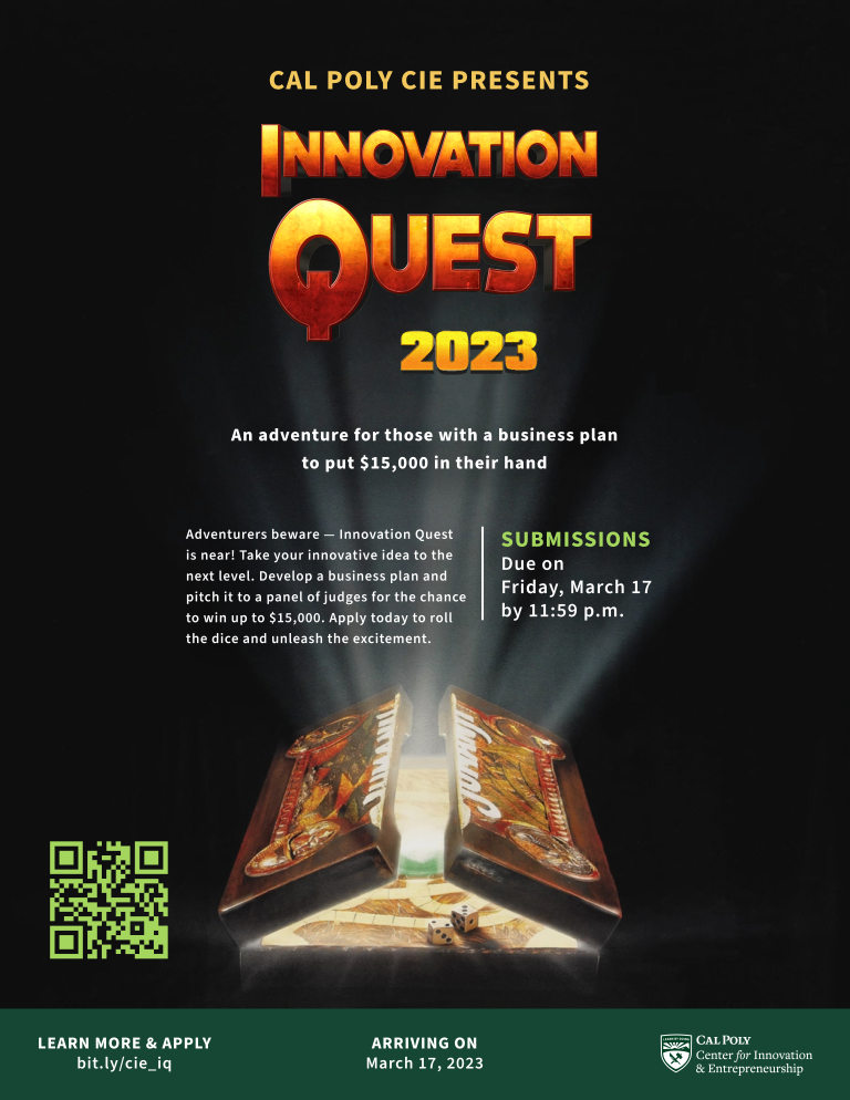 Innovation Quest (iQ) | Cal Poly Center for Innovation & Entrepreneurship